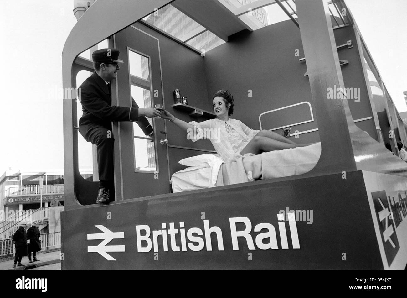 The British Rail float had the attraction of pretty Peni Hobbs from ...