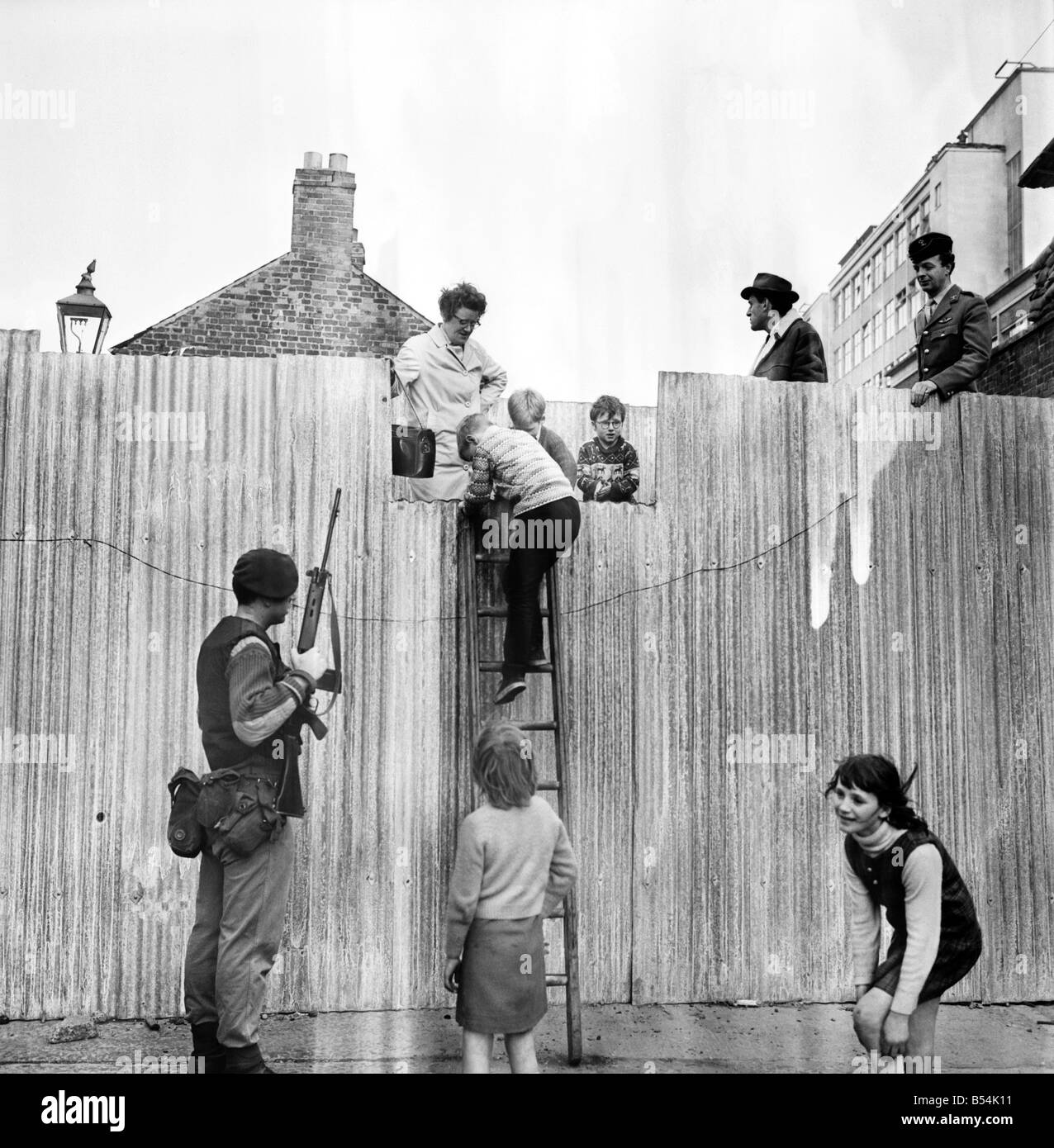 Politics Jeremy Thorpe visit Riot areas of Belfast. Northern Ireland ...