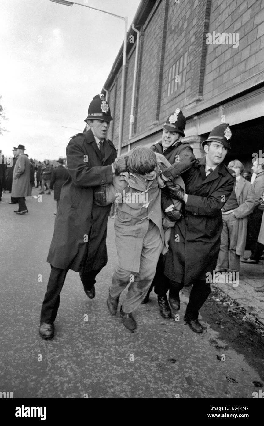 Swansea v. South Africa. Police break up fighting demonstrations by ...