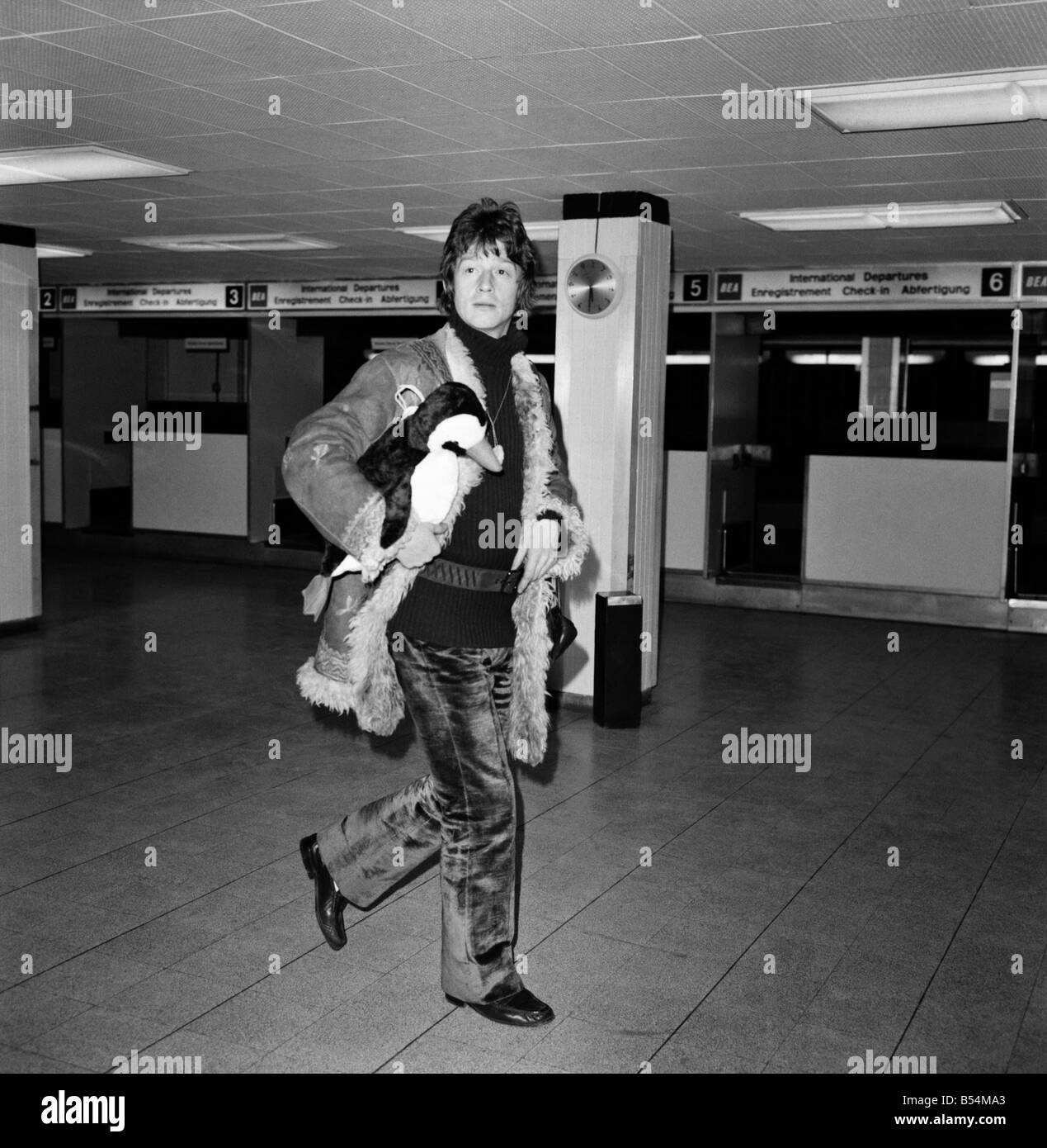 Film actor John Hunt left Heathrow Airport today to spend six weeks at ...