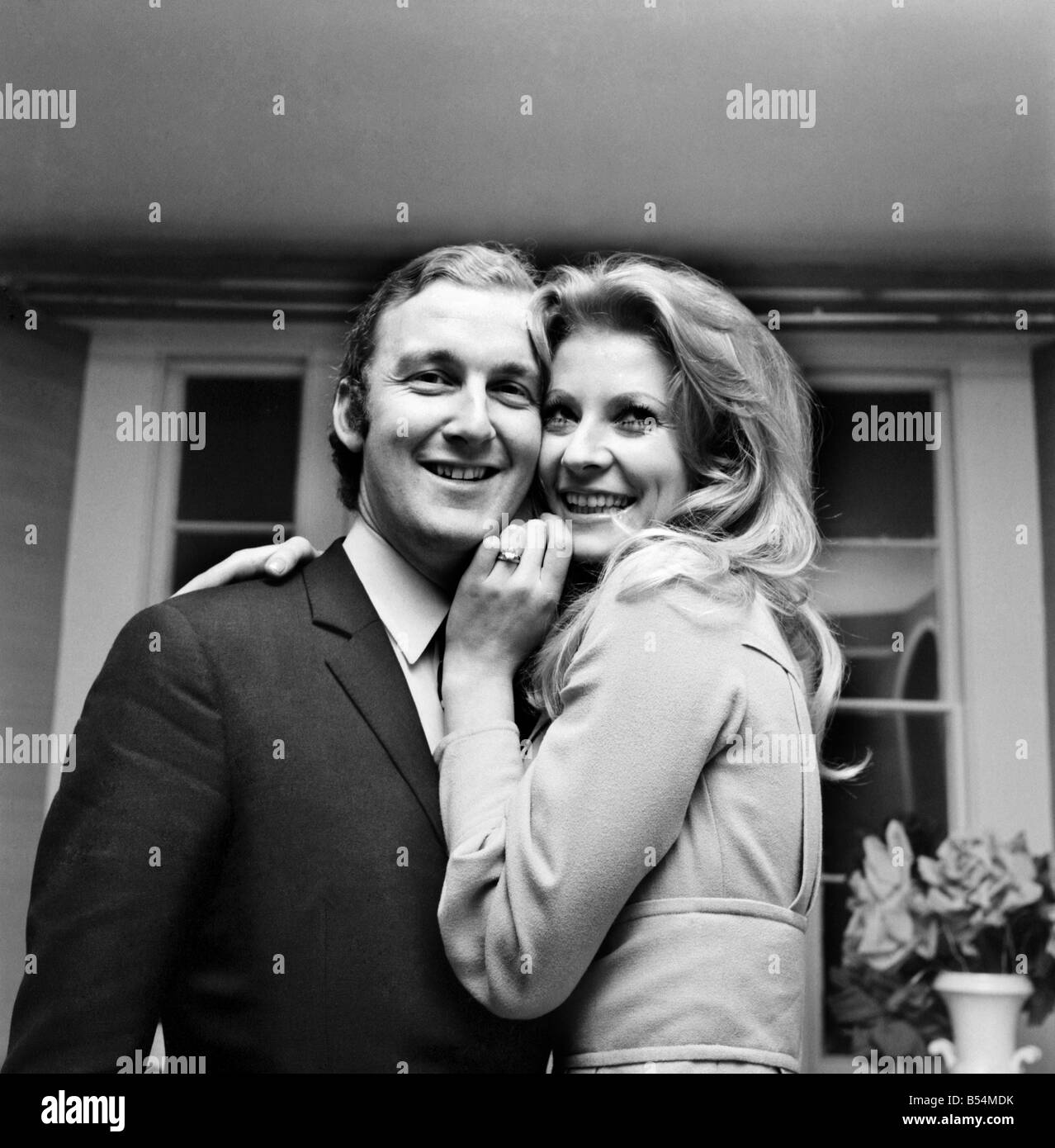 Actress Vicki Hodge with her advertising executive fiance Ian Heath at ...