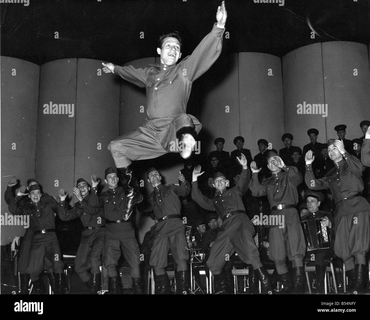 Dancers from the Red Army Dancers perform at the Albert Hall Leaping ...