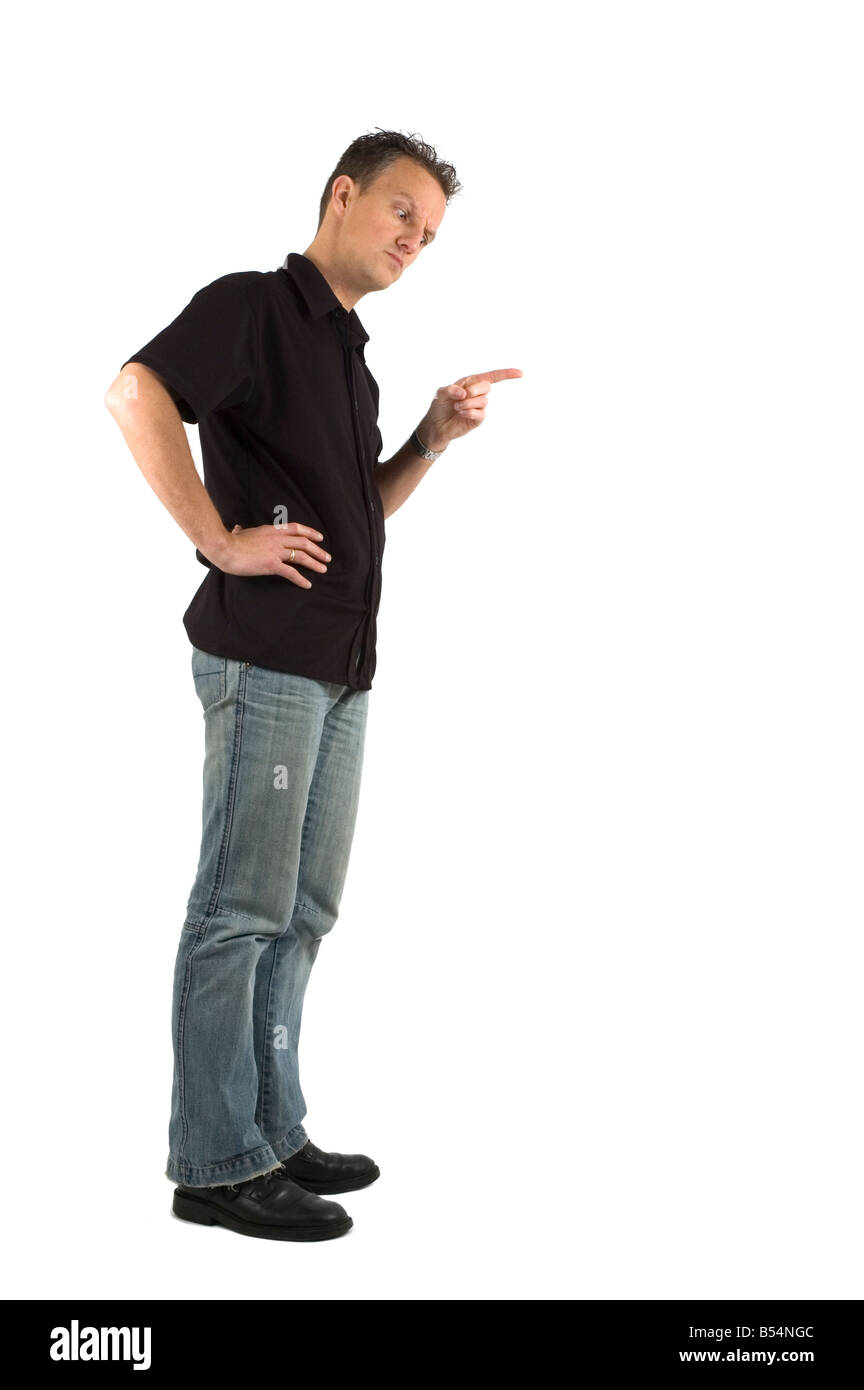 Father pointing his finger down He s angry at use the copy space for ...