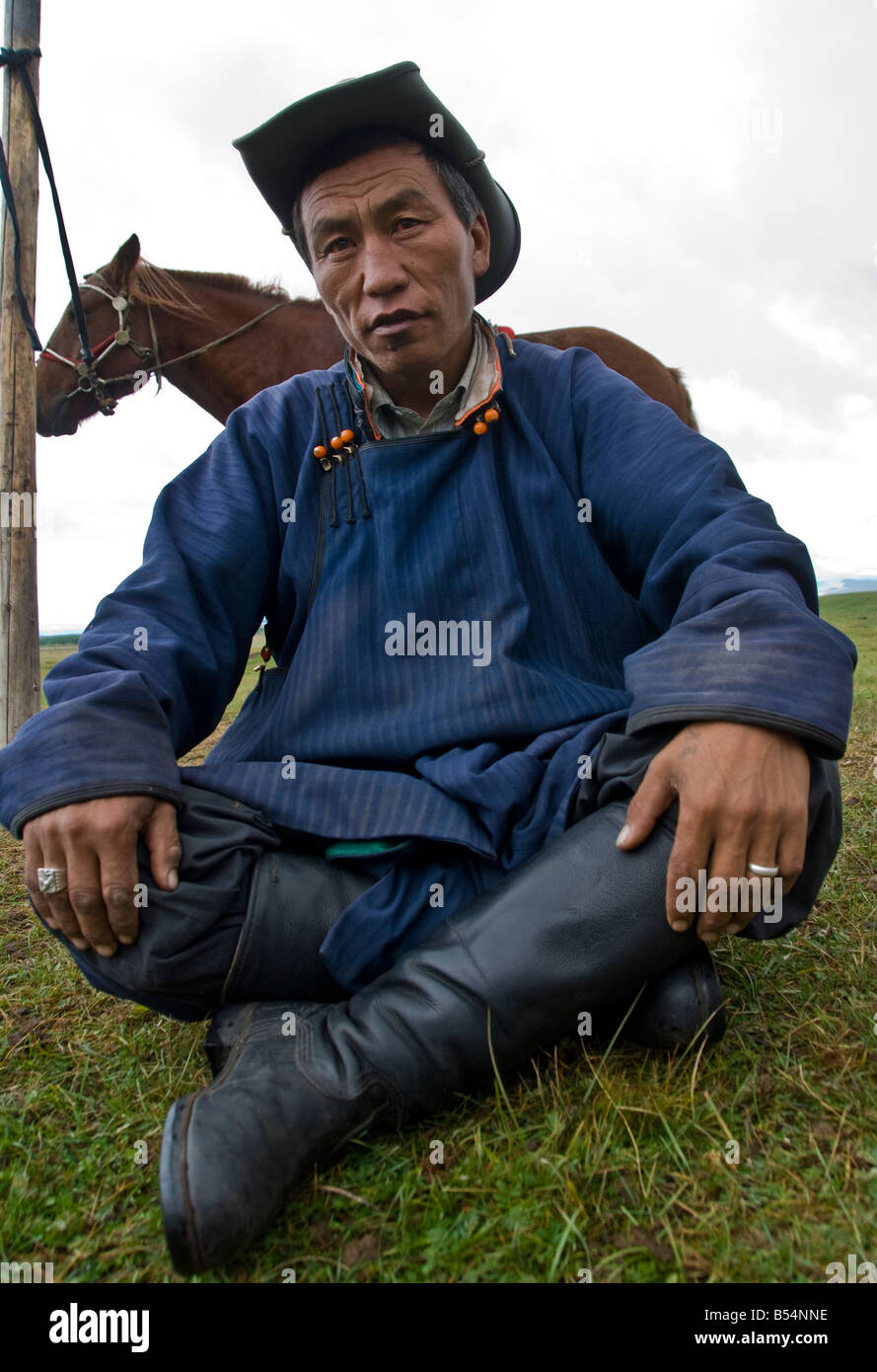 Nomad in Northern Mongolia Stock Photo - Alamy