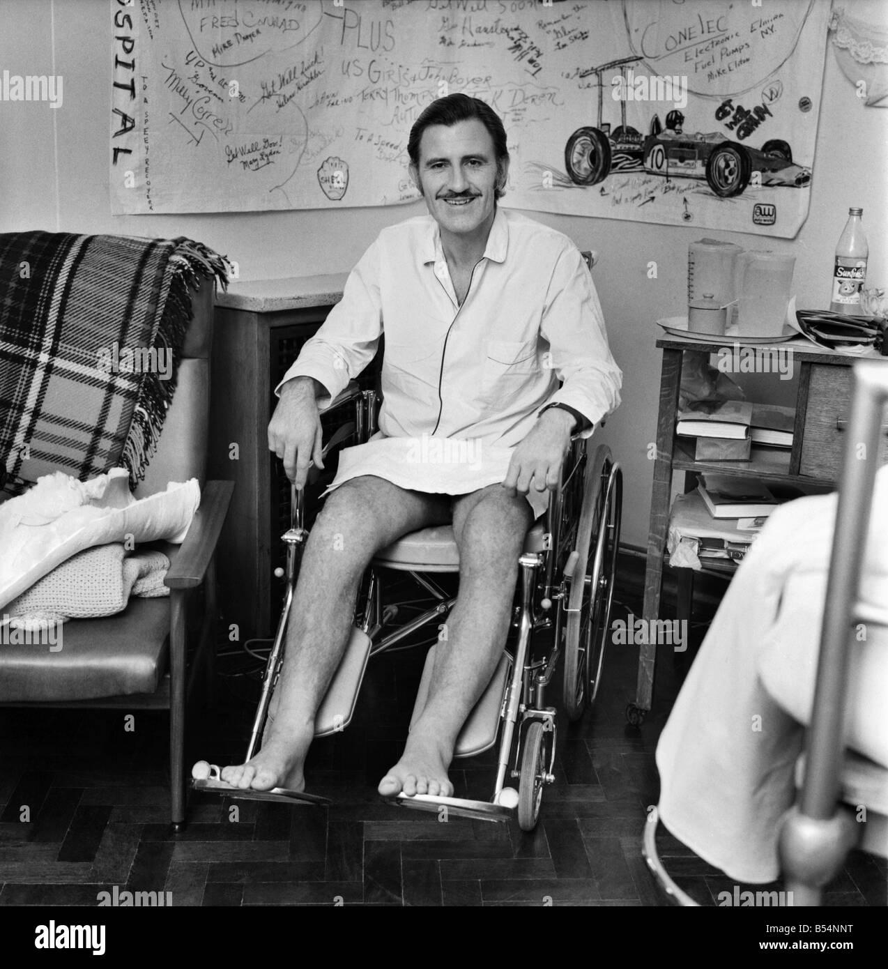 For weeks, racing champion Graham Hill has been lying in plaster at ...