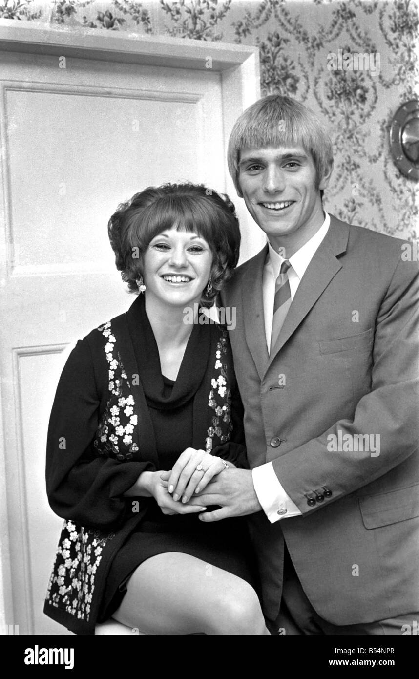 A recent engagement picture of Liverpool player Alun Evans and fiancee ...