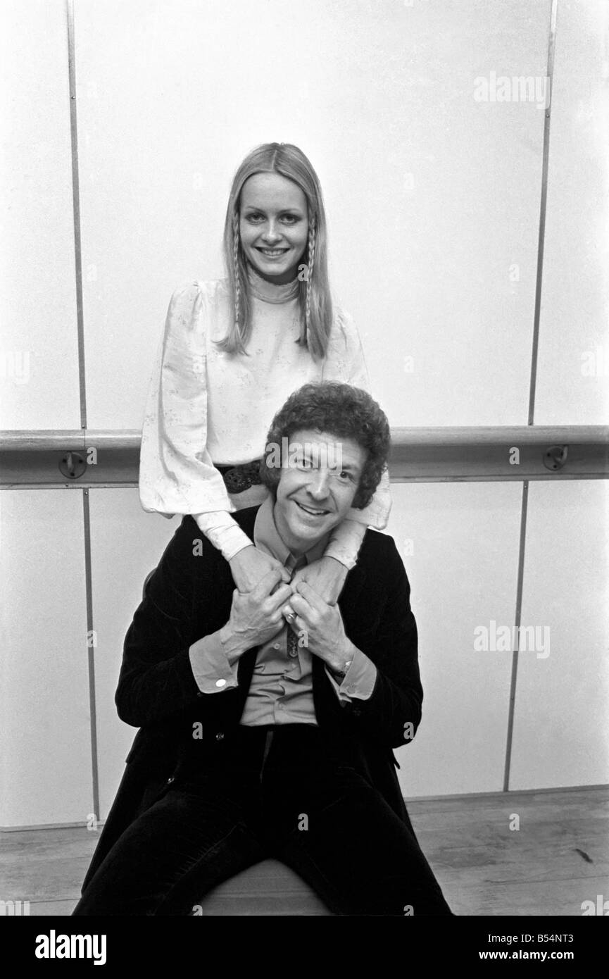 Model Twiggy pictured with opera singer Joseph "Ward," whom Twiggy ...
