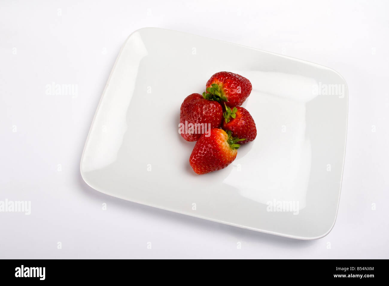 A plate of Strawberries Stock Photo - Alamy