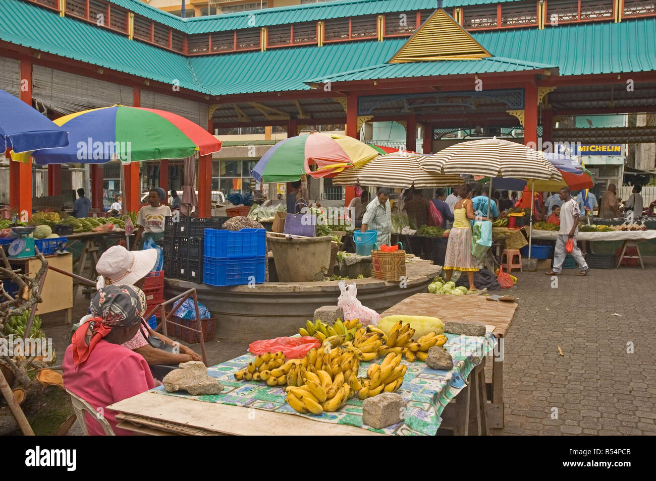 INDIAN OCEAN SEYCHELLES MAHE Victoria Sir Selwyn Selwyn Clarke Market ...