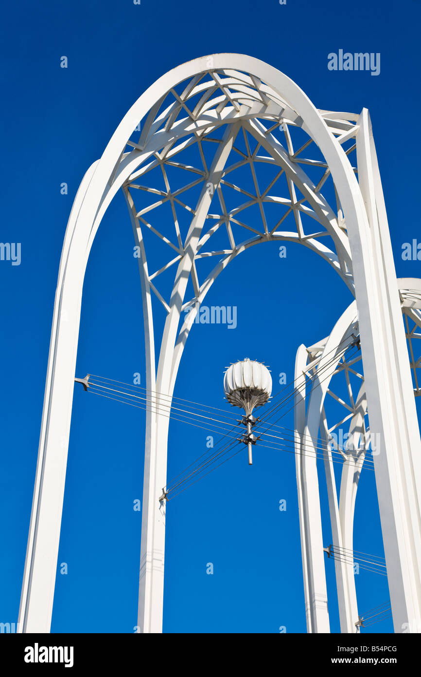 Steel arches at the Pacific Science Center in Seattle Center Stock ...