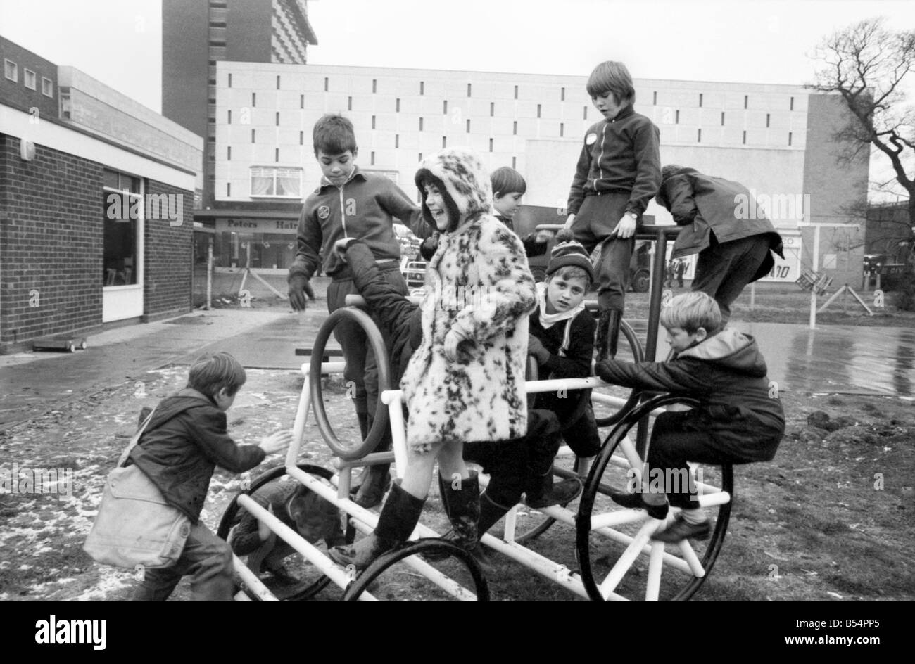 Children playground 1960s hi-res stock photography and images - Alamy