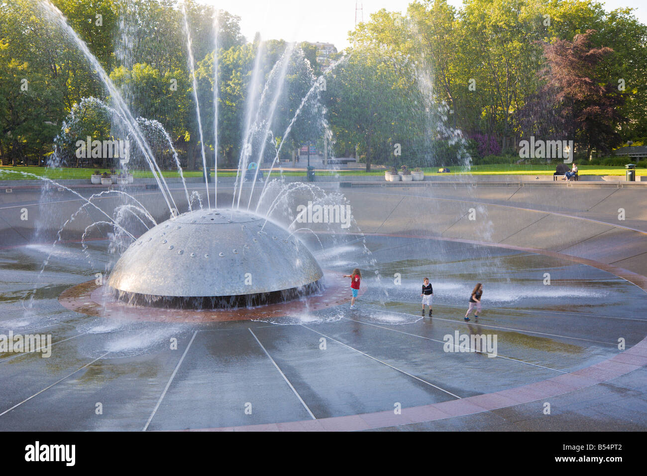 International Fountain in Seattle Center, Seattle, Washington Stock ...