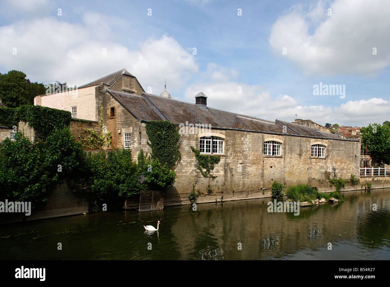 Bradford on Avon Avon river 19th century cloth factory Wiltshire UK ...