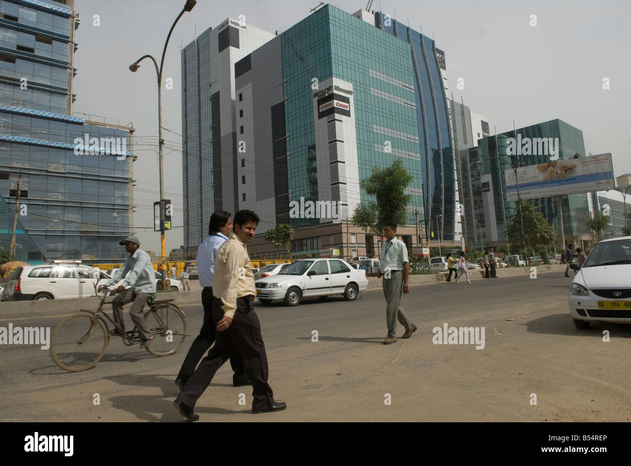Indian executives in Gurgaon, New Delhi CBD, India Stock Photo - Alamy