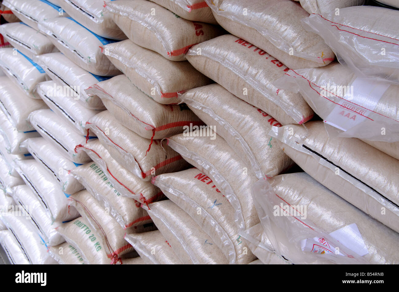 bags of rice nagoya batam riau islands indonesia Stock Photo - Alamy