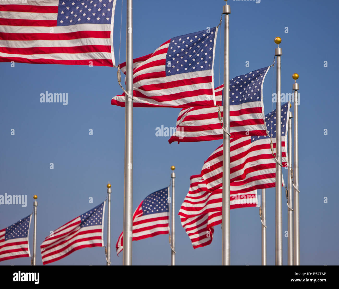 Washington monument flagpoles hi-res stock photography and images - Alamy