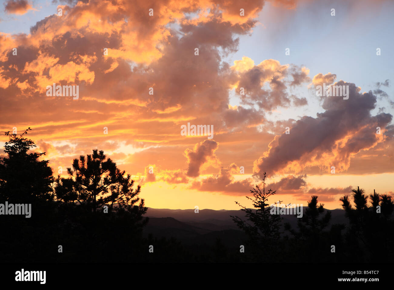 Powerful sunset, Rocky Mountains, Colorado, USA Stock Photo - Alamy