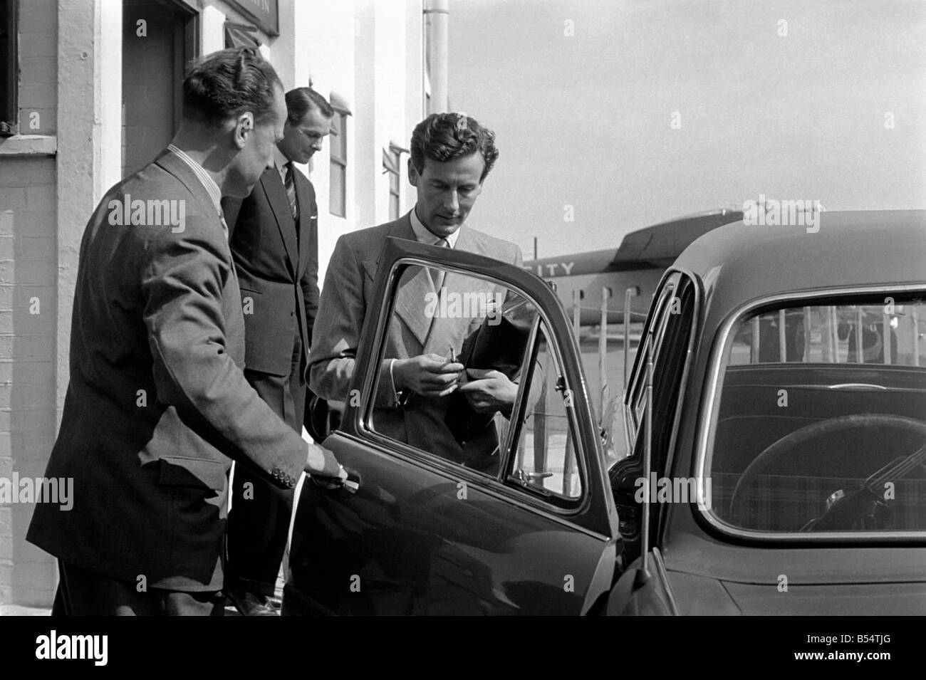 At Lympne Airport group captain Peter Townsend arrived with his car ...