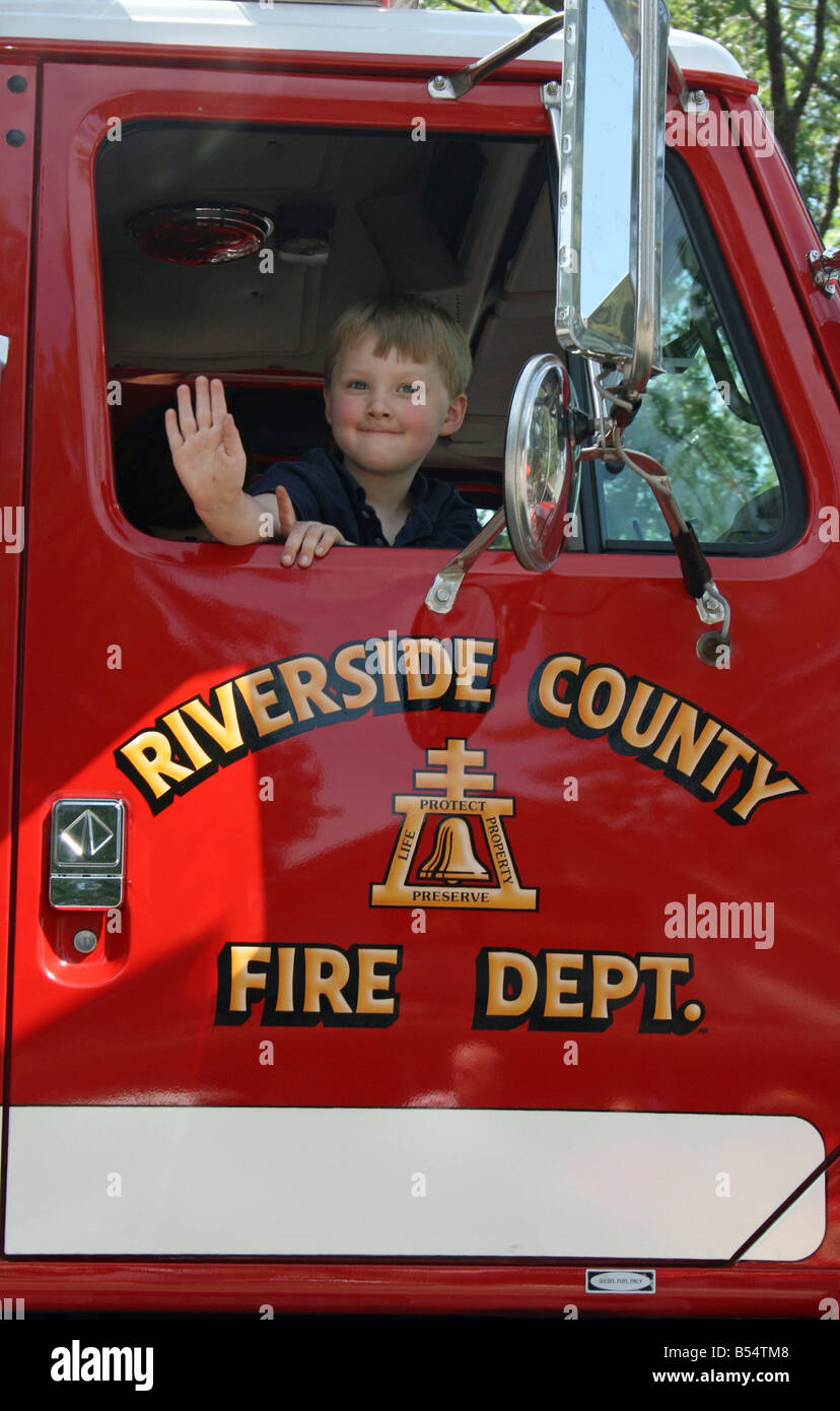 Fire Department entrant for the 4th of July parade in Idyllwild ...