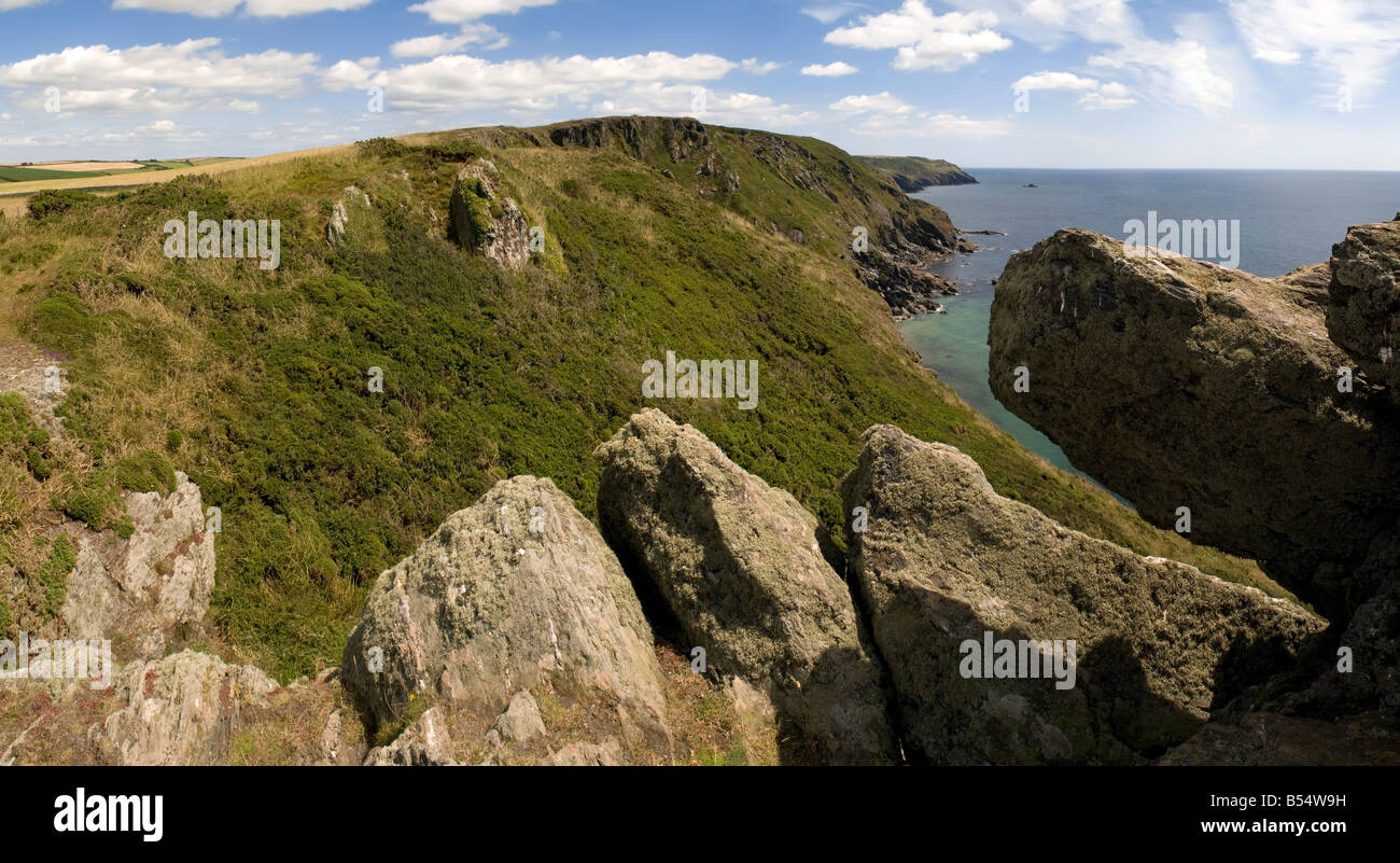 the cliffs at bolberry down on the south west devon coast coast path ...