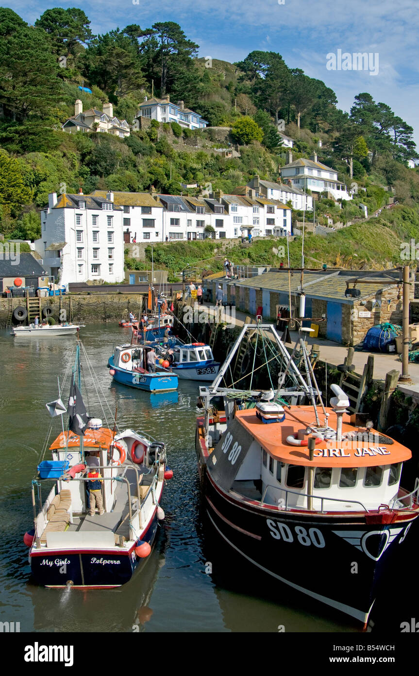 The Harbour at Polperro Cornwall Stock Photo - Alamy