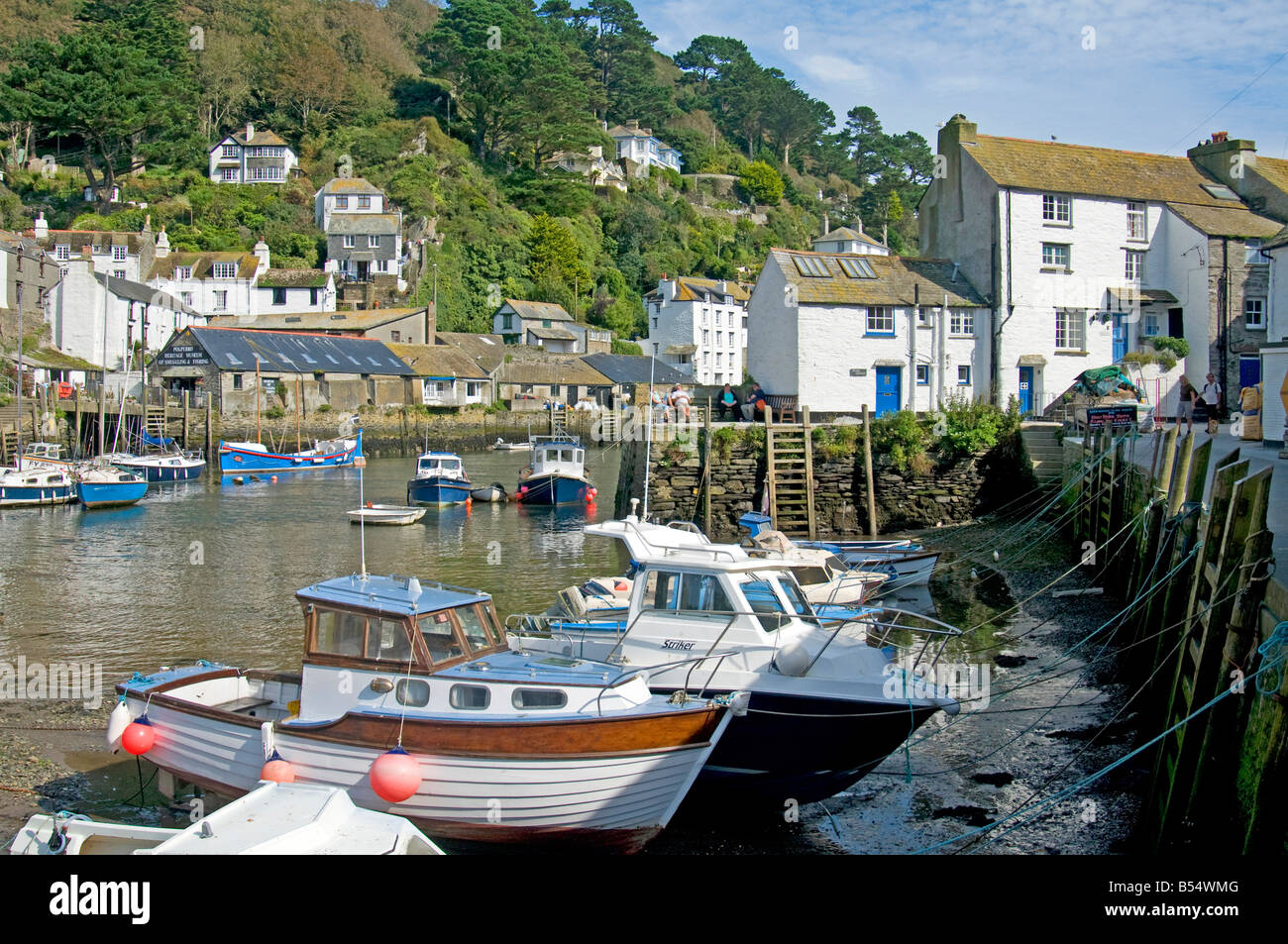 The Harbour at Polperro Cornwall Stock Photo - Alamy