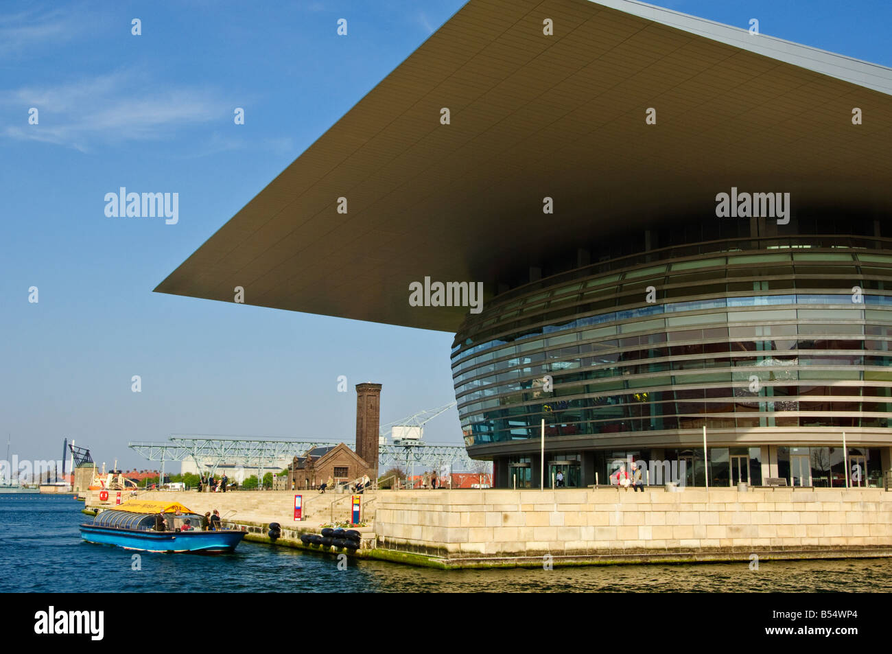 Waterbus calling at Operaen the Opera House København Copenhagen opened ...