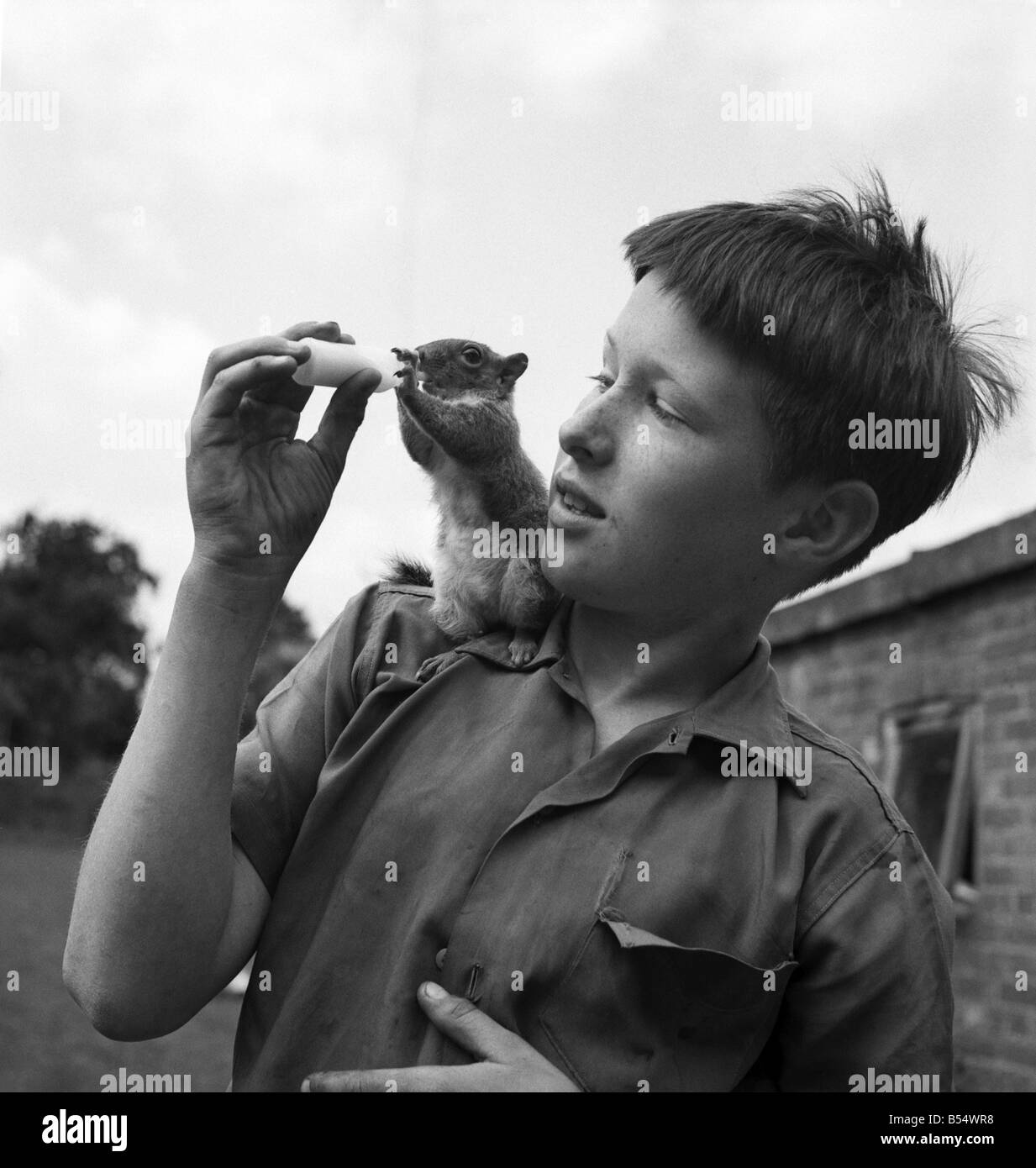 Paul Tautz, aged 12, of 10, Dorking Road, Epsom, is seen with his pet ...