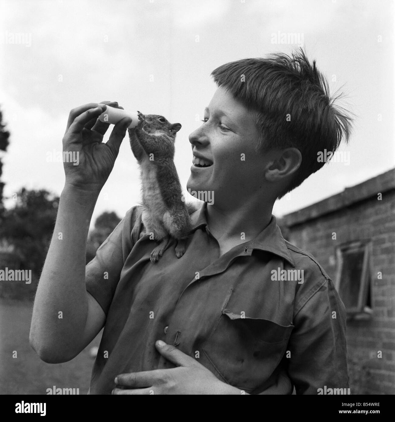 Paul Tautz, aged 12, of 10, Dorking Road, Epsom, is seen with his pet ...