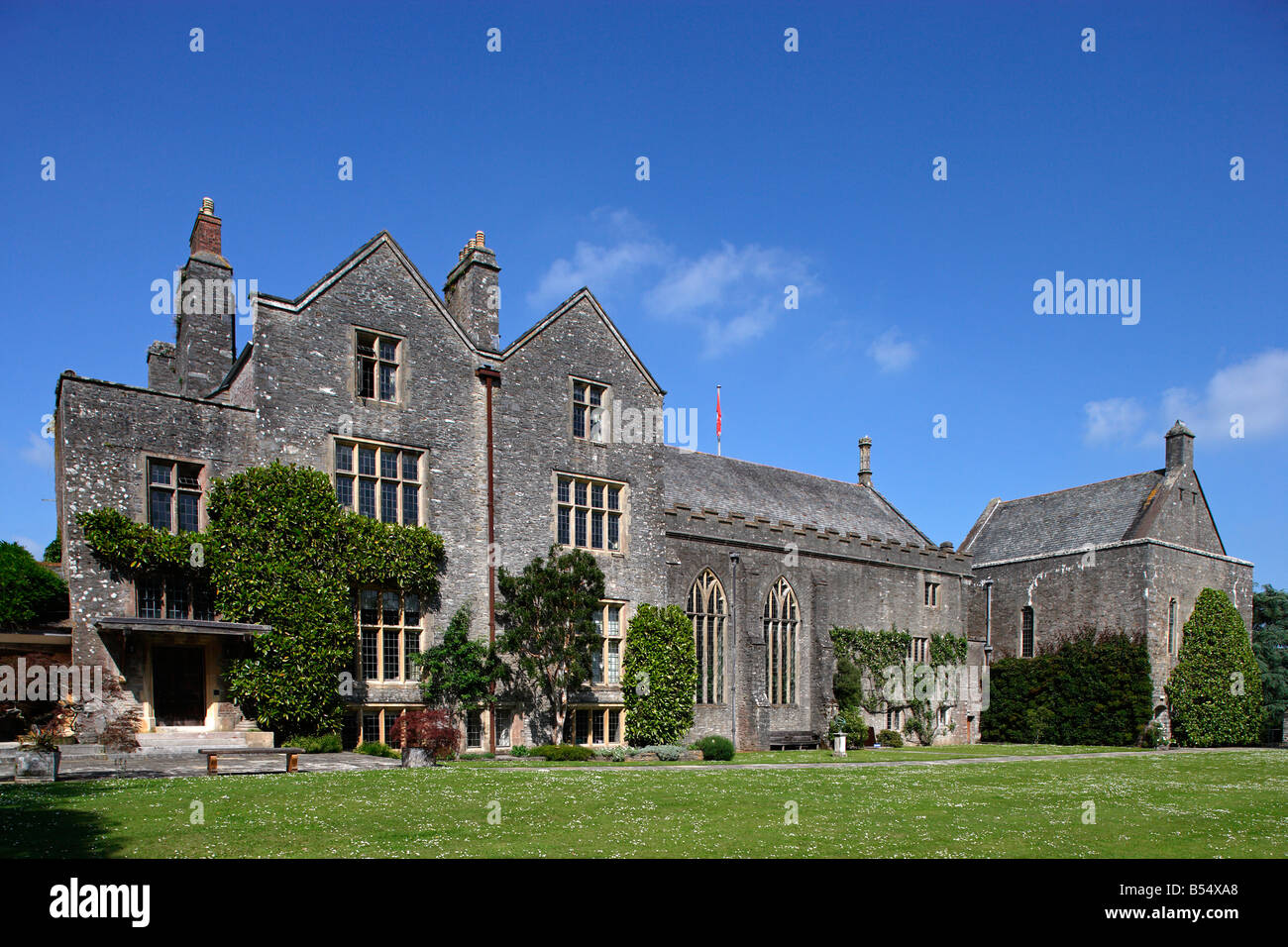 Dartington Hall the Great Hall seen from across the Tiltyard medieval ...