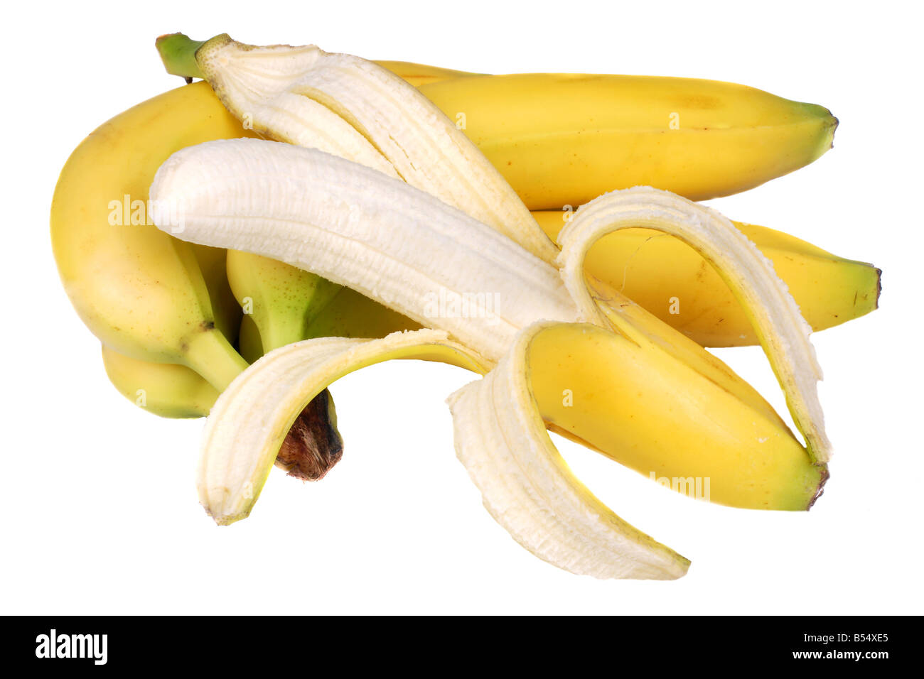 Natural yellow bananas on Cut Out Stock Images & Pictures - Alamy