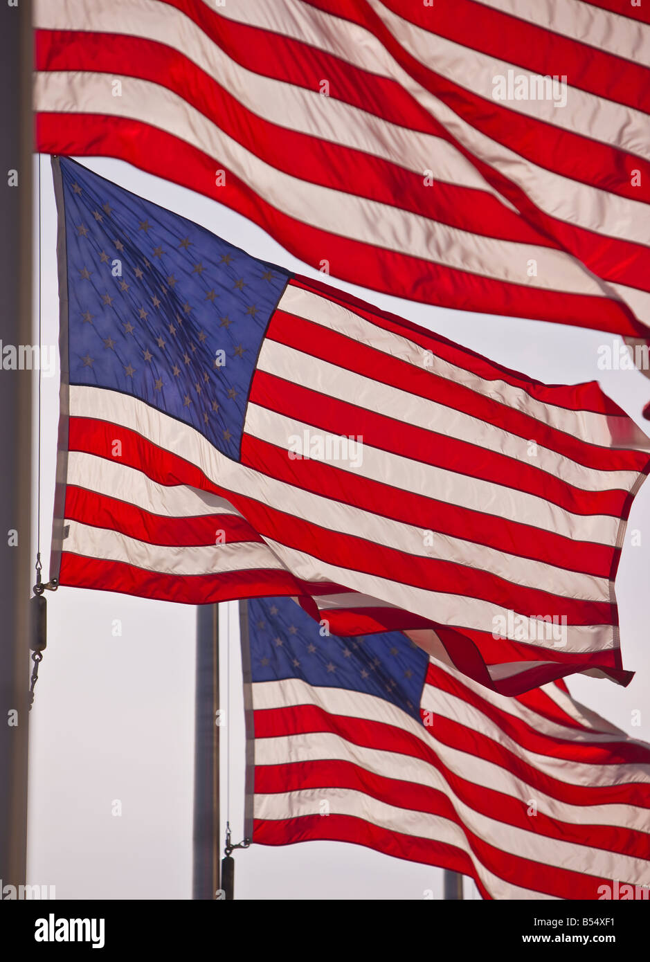 Washington monument flagpoles hi-res stock photography and images - Alamy