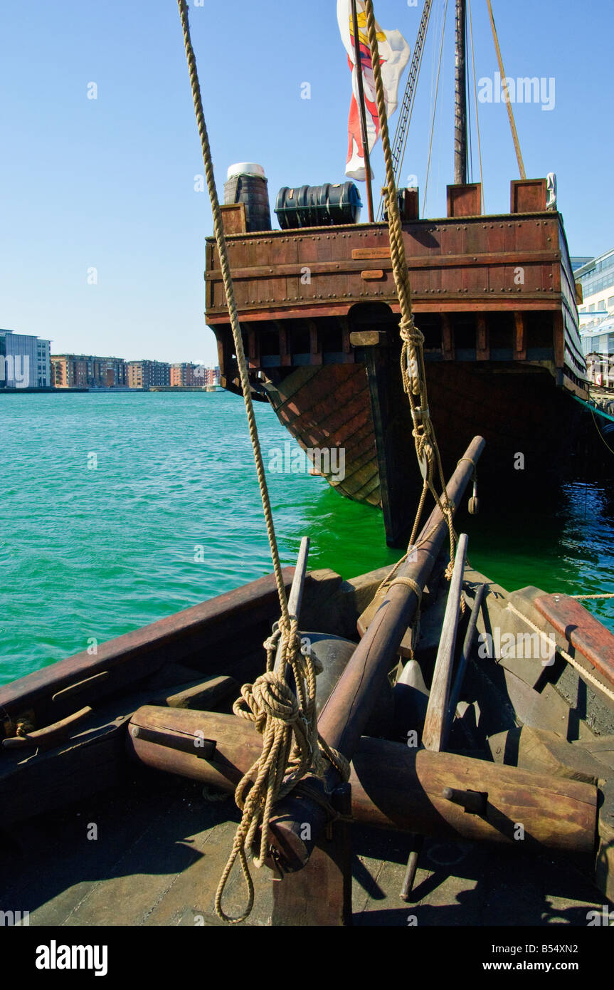 Koggmuseet the Cog Museum in Malmö Sweden displays replicas of medieval trading ships Stock ...