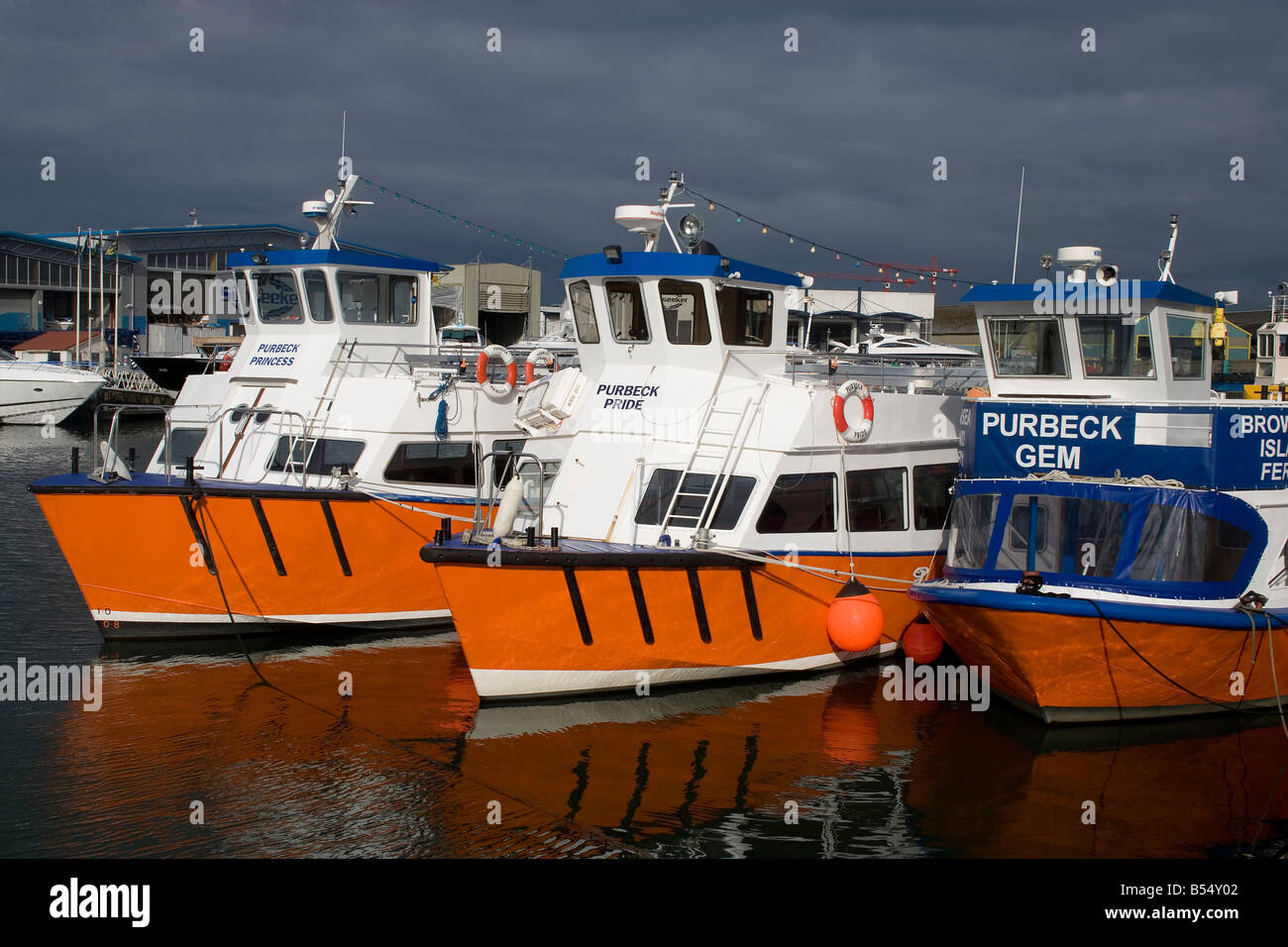 Poole harbour boats Dorset Great Britain United Kingdom Stock Photo - Alamy