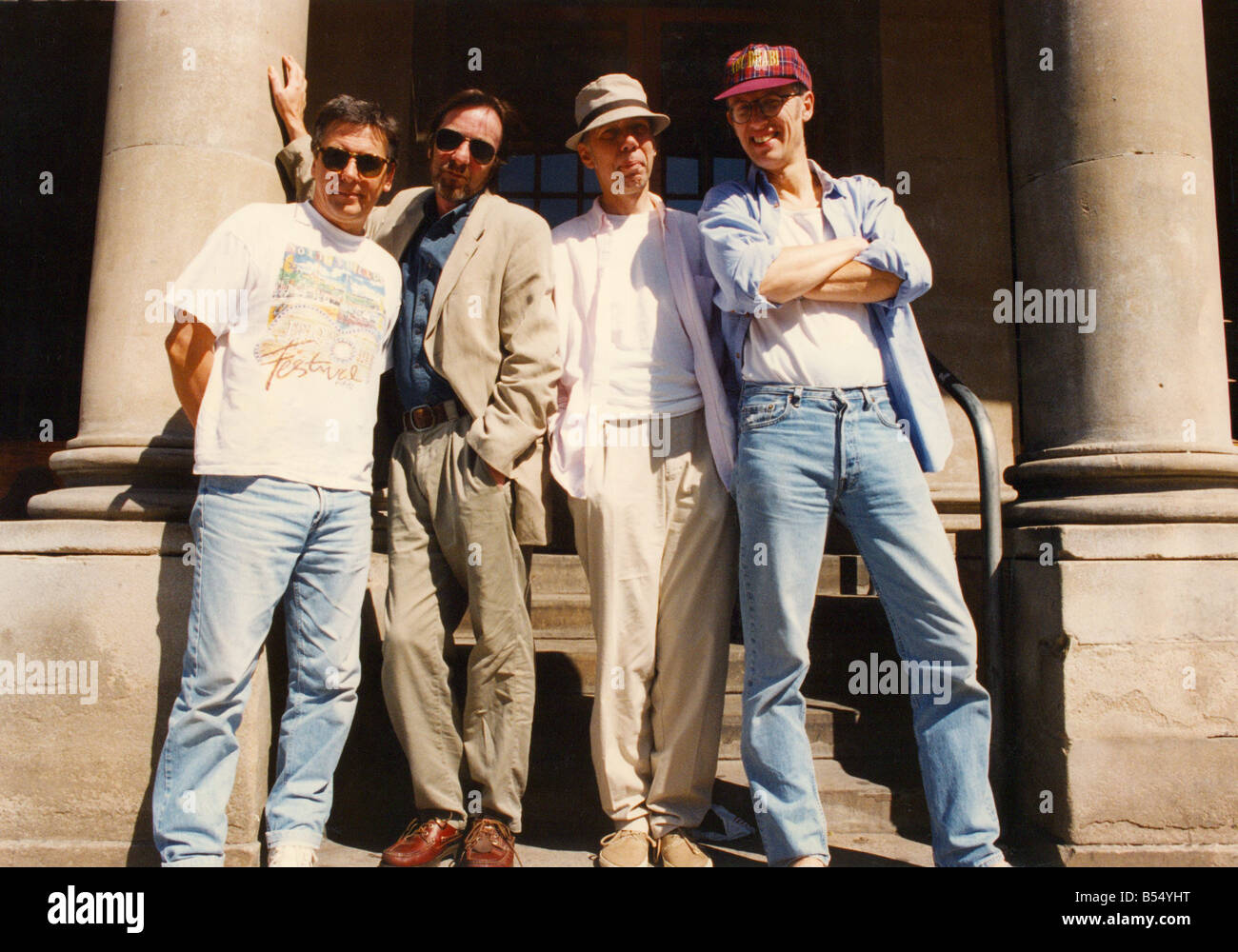 Lindisfarne outside the Newcastle City Hall before the concert to ...