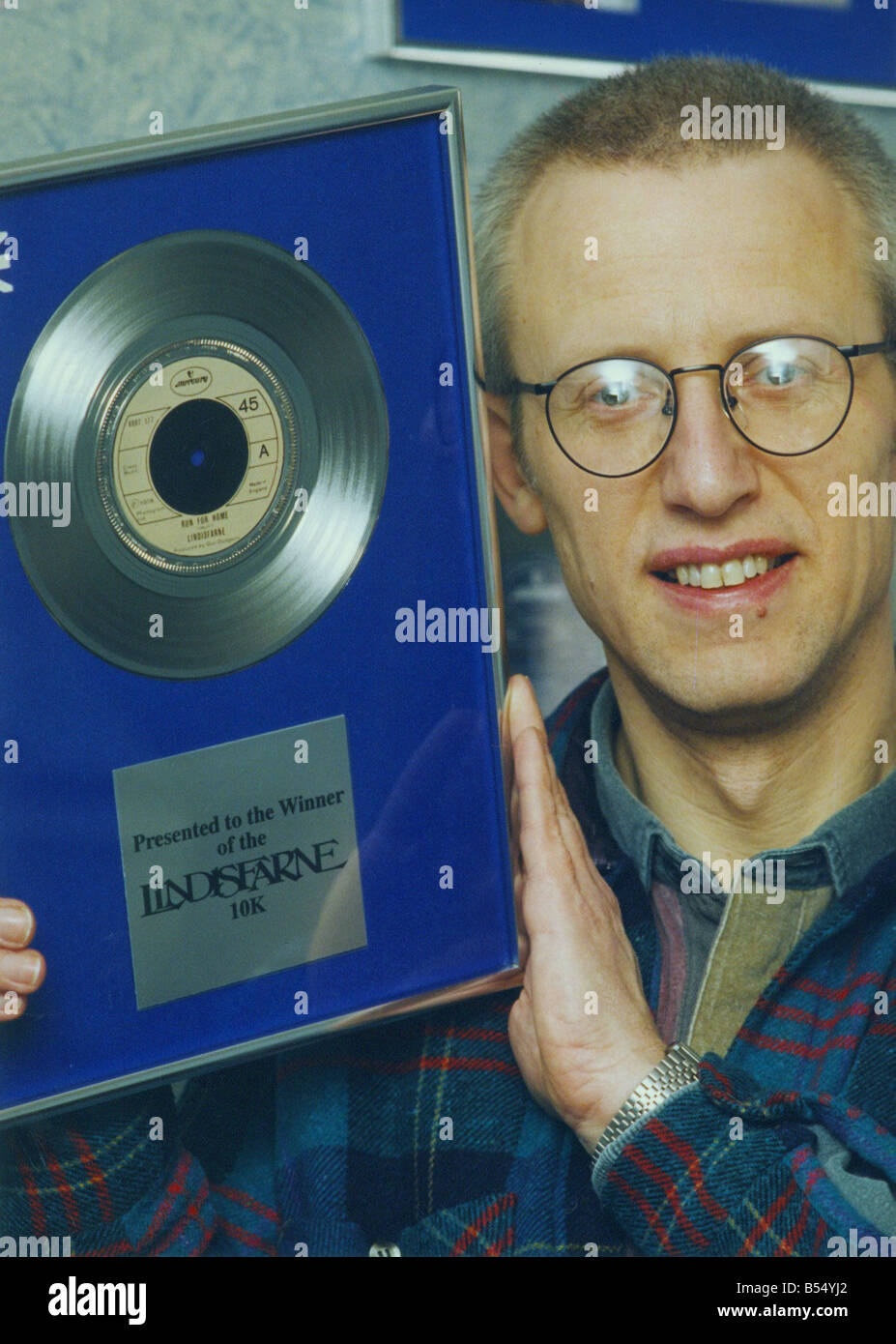 Ray Laidlaw of Lindisfarne with the silver disc donated as a trophy for ...