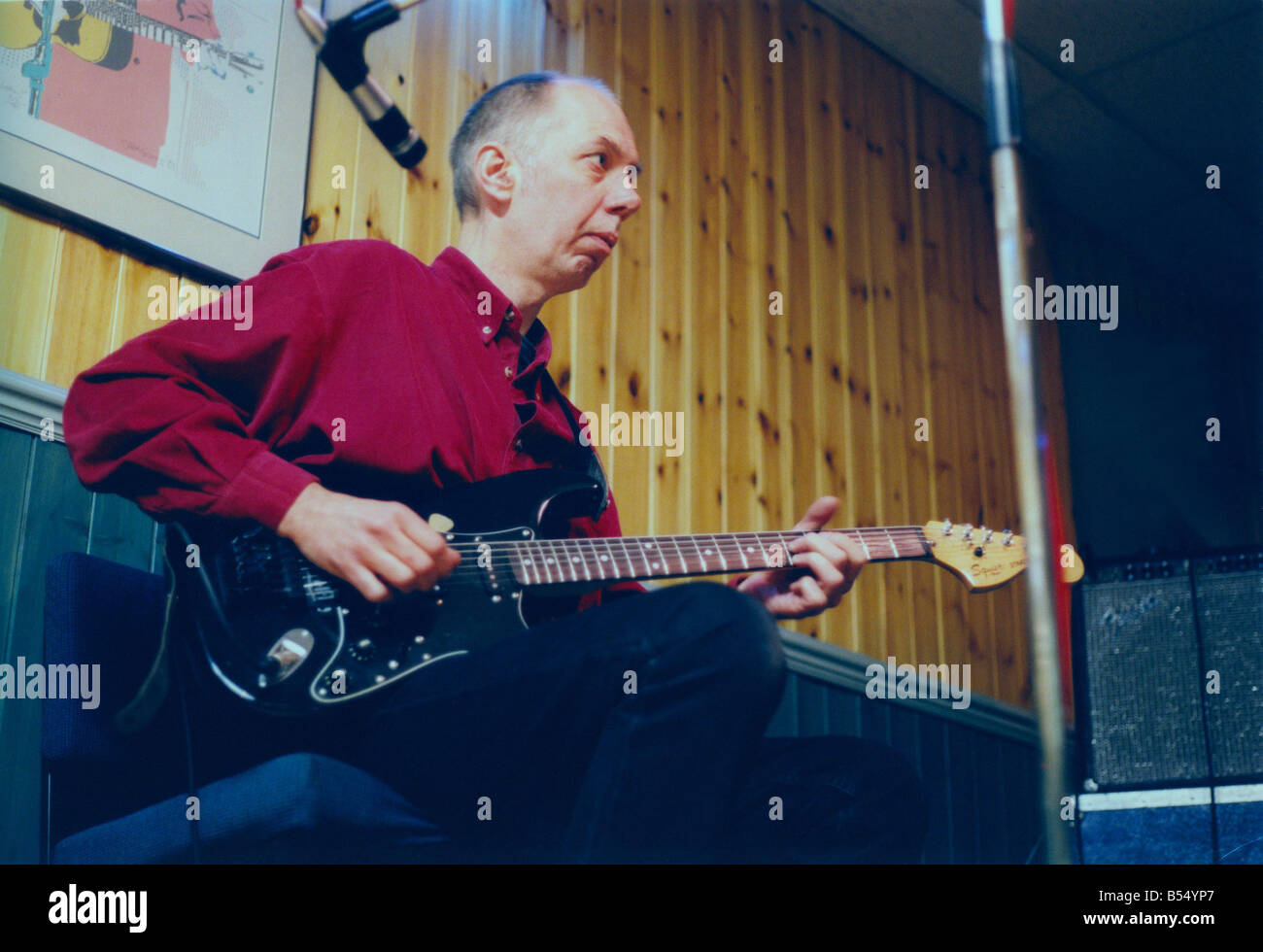 Lindisfarne rehearsing 28 04 95 Rod Clements pictured Stock Photo - Alamy