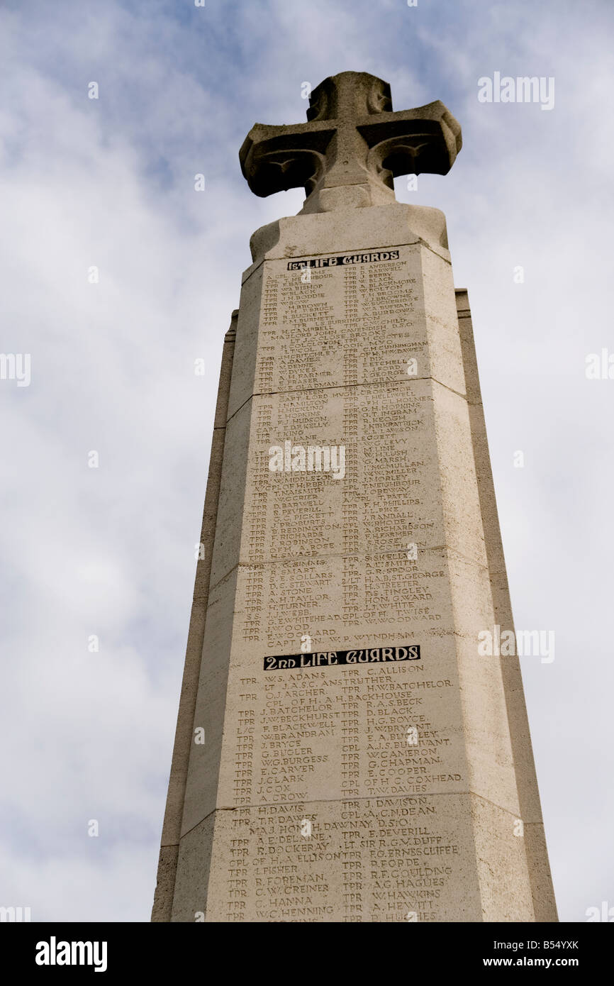 The Household Cavalry Monument at Zandvoorde near Ypres, memorial to ...
