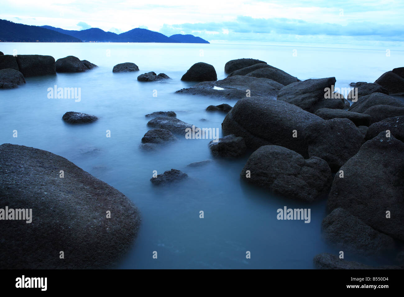 Twilight over the sea, Penang, Malaysia Stock Photo - Alamy