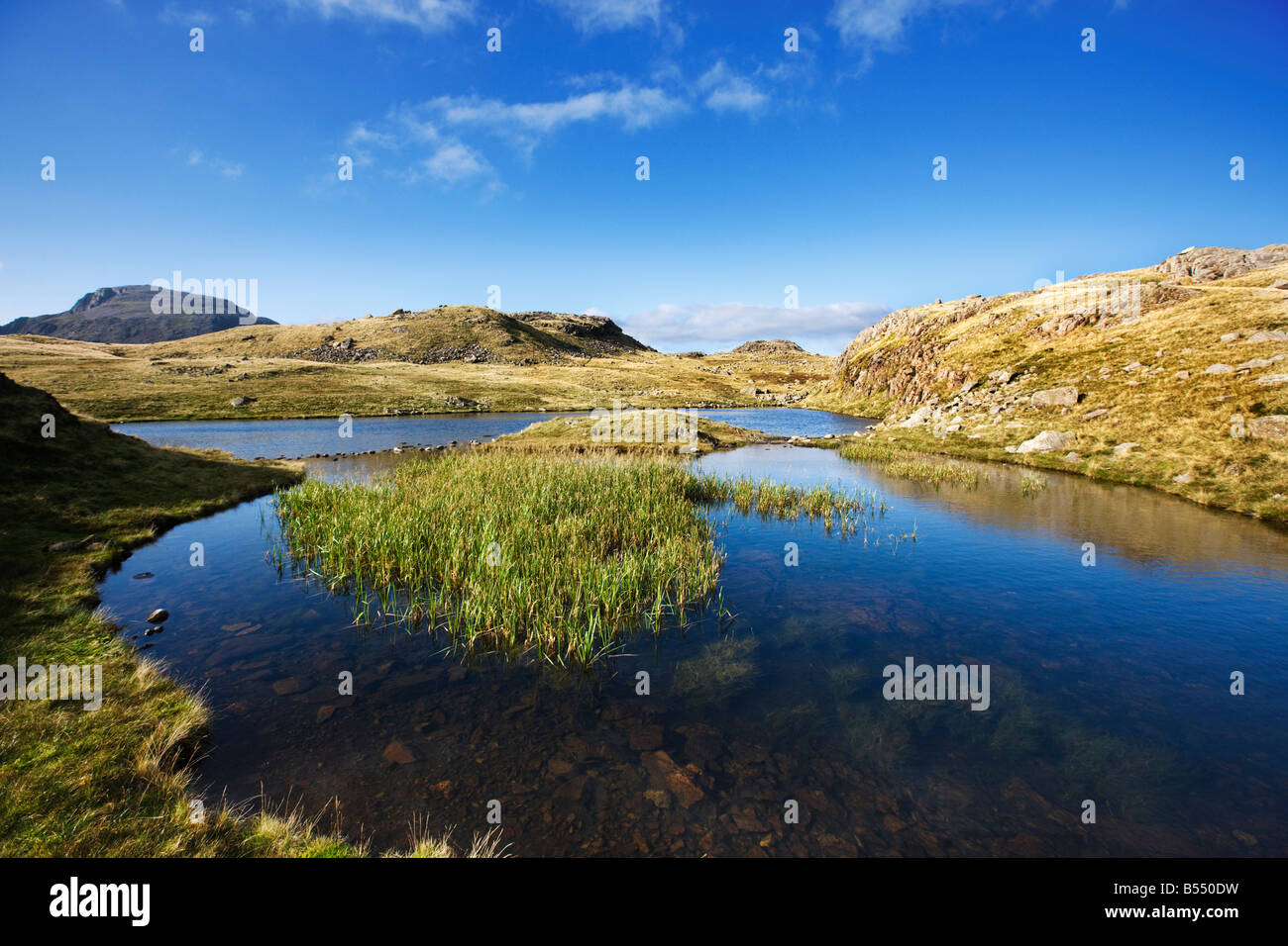 Sprinkling Tarn Next To Great Gable And The Scafell Mountain Range ...