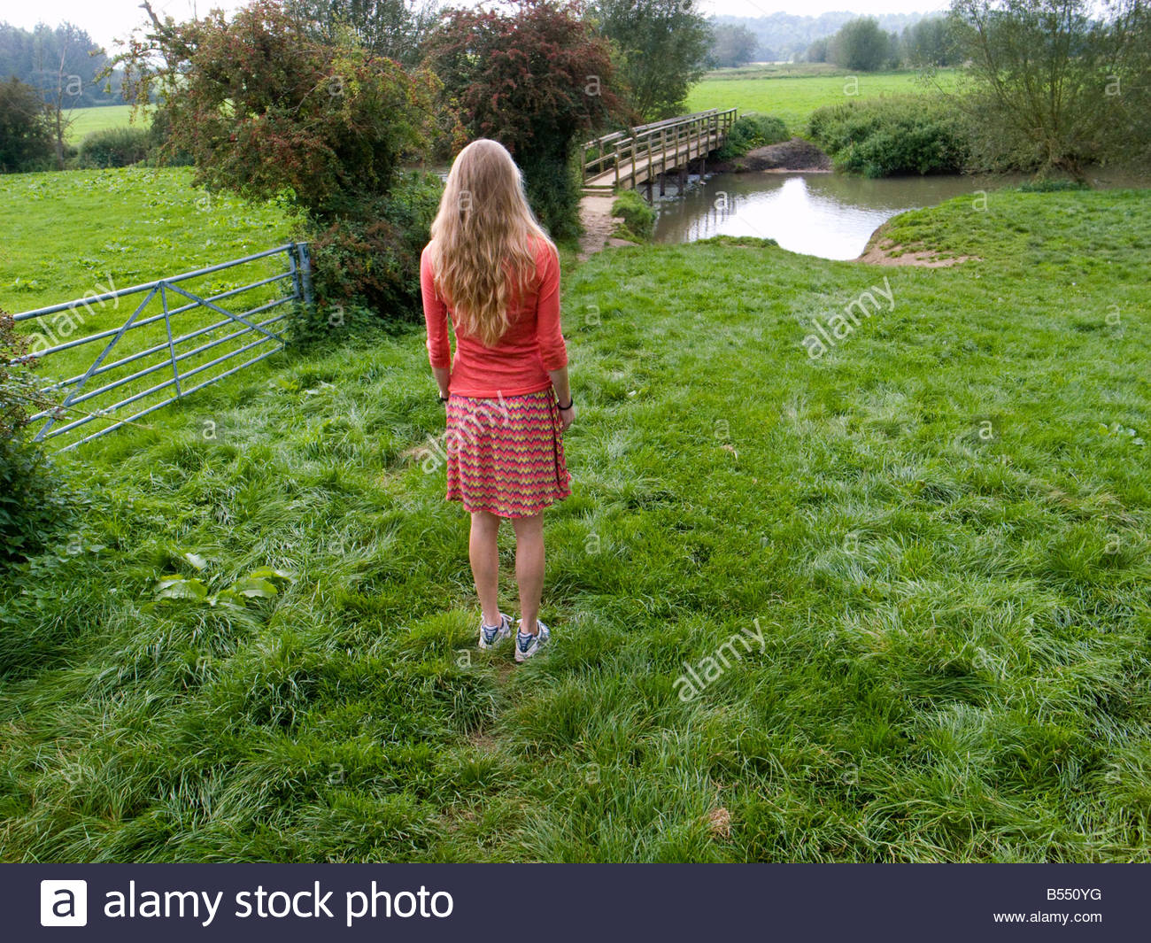 Woman Walking Long Grass Summer High Resolution Stock Photography and ...