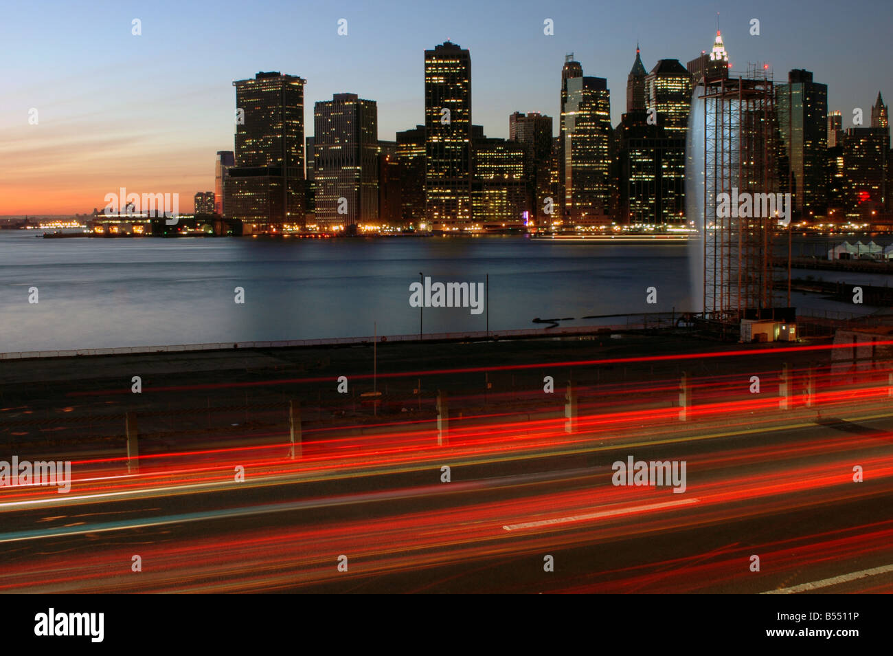 Olafur Eliasson public art waterfall in East River Manhattan near ...