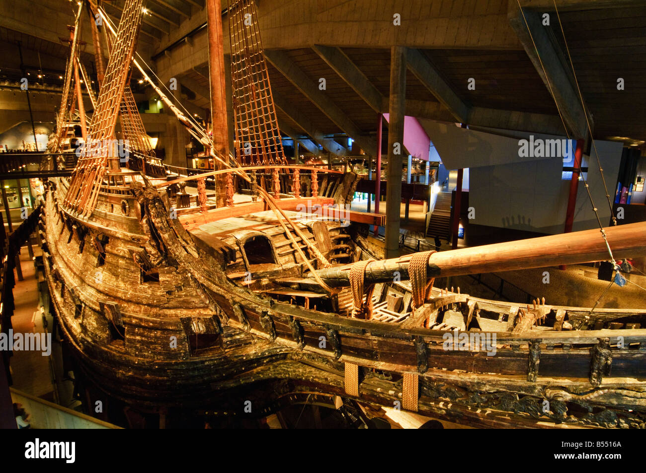17th century warship Vasa on show at Vasamuseet Vasa museum in ...