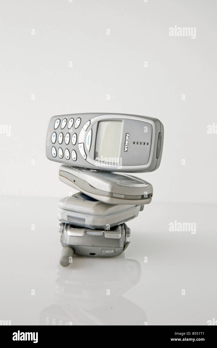 stack of cell phones Stock Photo - Alamy