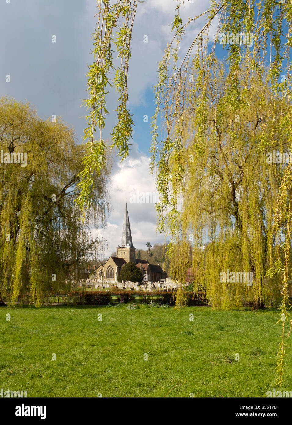 St Peter and St Paul parish church Godalming, viewed from the Lammas ...
