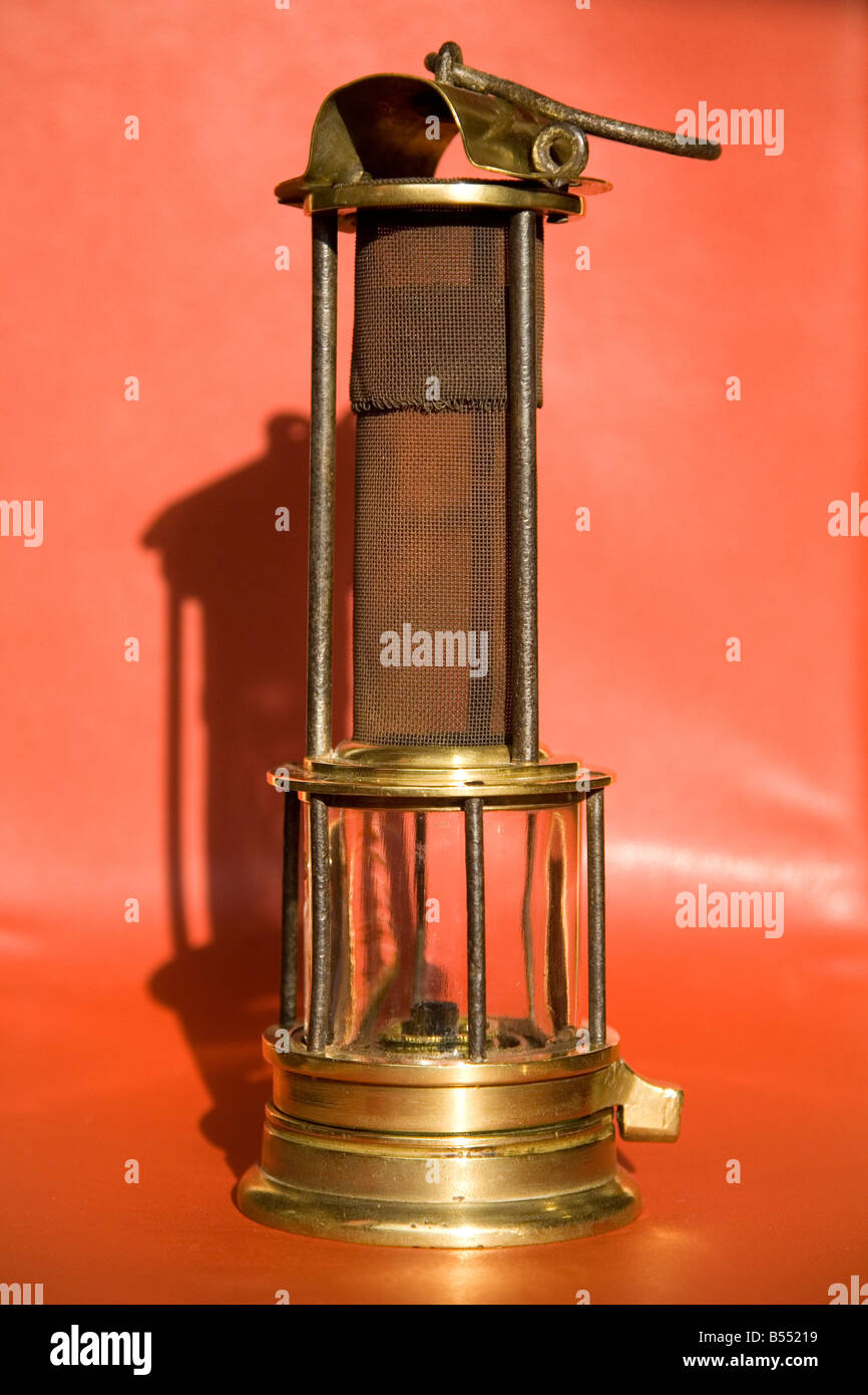 A safety lamp of the type used by miners in pits Stock Photo - Alamy