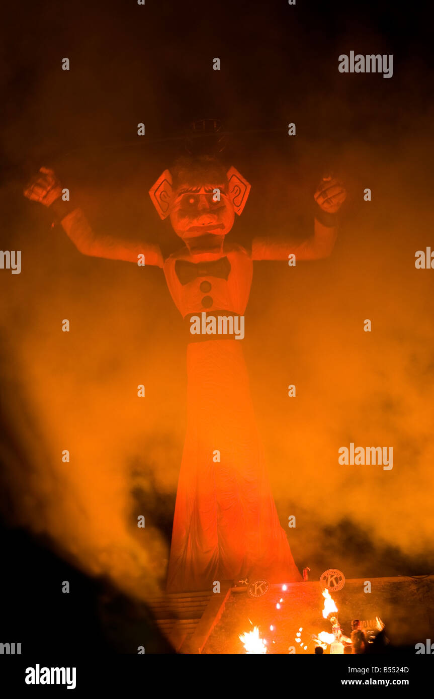 The burning of Old Man Gloom AKA Zozobra in Santa Fe New Mexico Stock ...