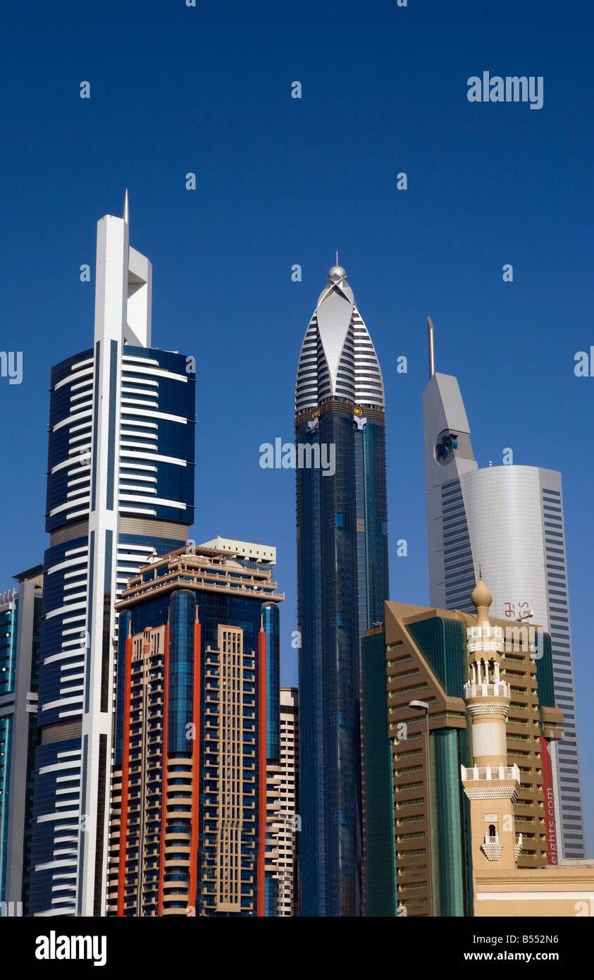 Dubai, United Arab Emirates. Sheikh Zayed Road skyline Stock Photo - Alamy
