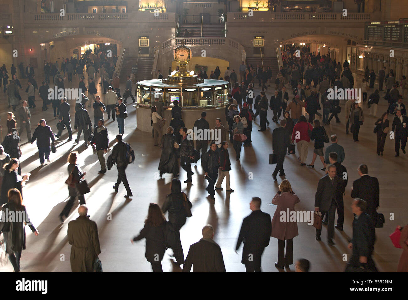 Early morning commuters in Grand Central Station scurry across the ...