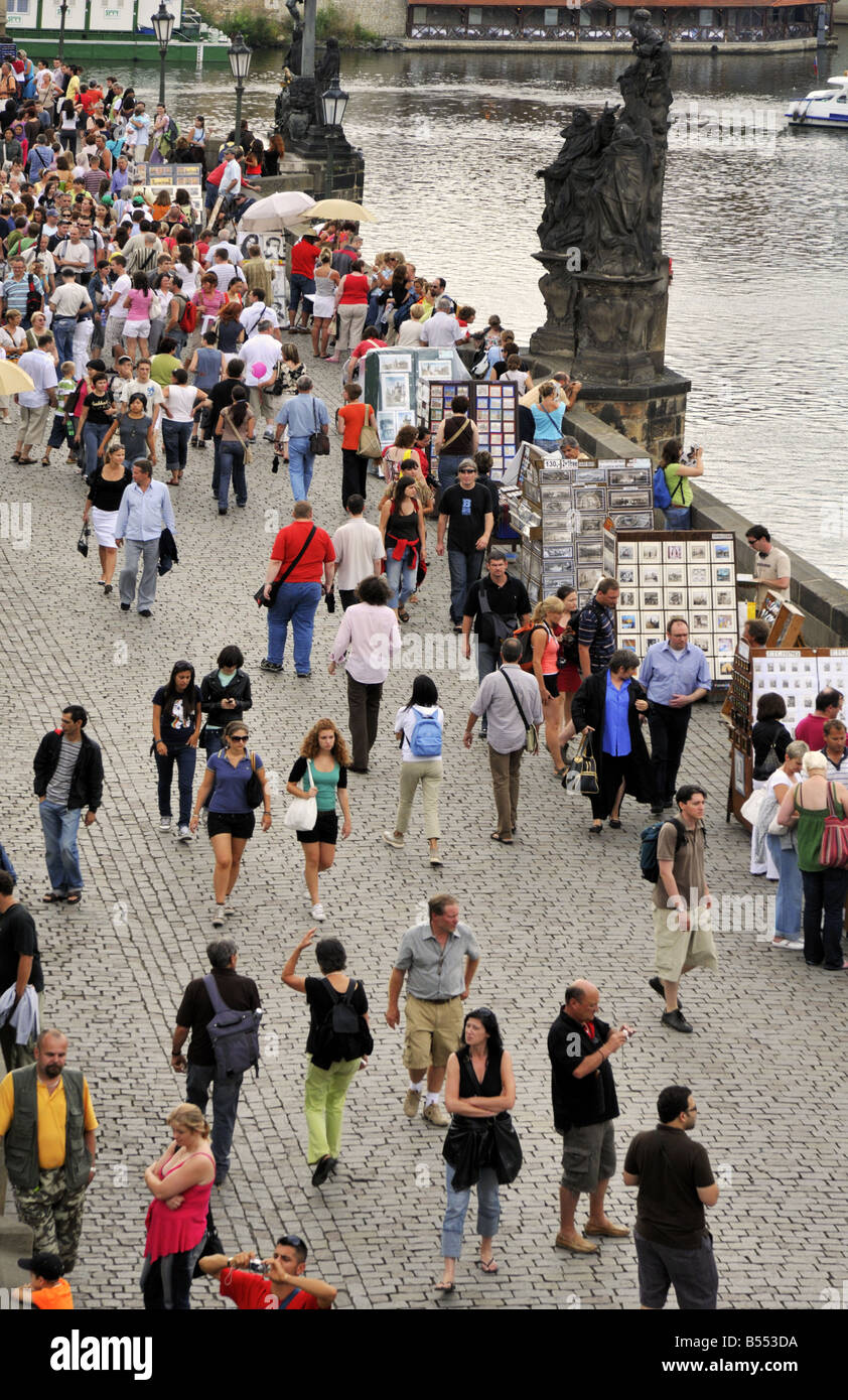Crowd On Charles Bridge High Resolution Stock Photography and Images ...